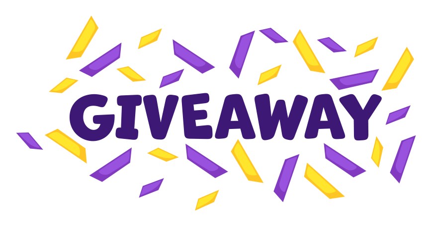 Giveaway logo template for social media post Vector Image