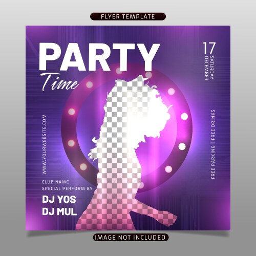 Sunday night party flyer template Royalty Free Vector Image