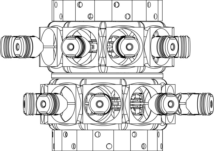 Disassembled radial engine on a white Royalty Free Vector