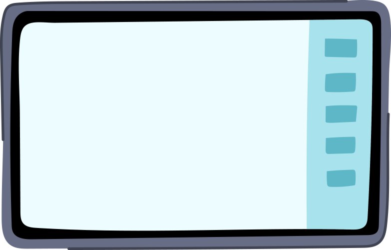 Display interactive smartboard cartoon Royalty Free Vector