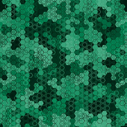 Emerald pattern of triangles hexagons squares Vector Image