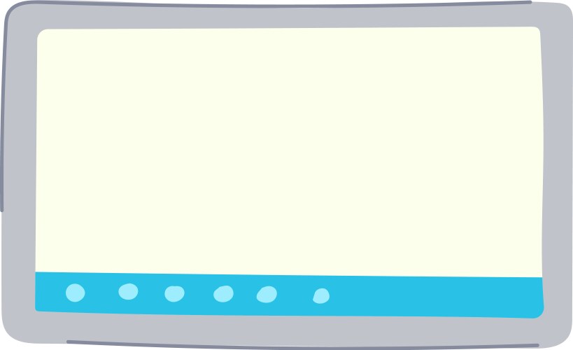 Display interactive smartboard cartoon Royalty Free Vector