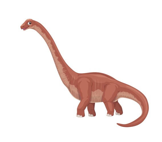 Long neck dinosaur standing in the field Vector Image