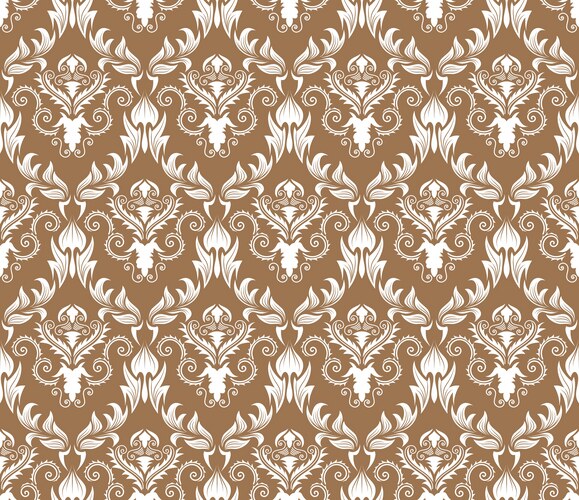Hand drawn damask pattern Royalty Free Vector Image