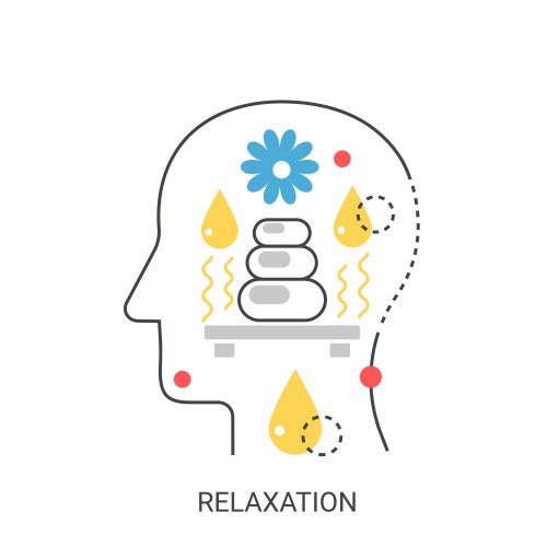 Relaxation techniques concept Royalty Free Vector Image