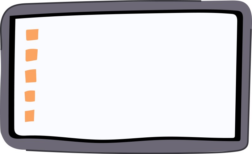 School interactive smartboard cartoon Royalty Free Vector