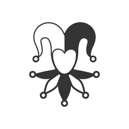 Clown Jester Mask Icon – Royalty-Free Vector | VectorStock