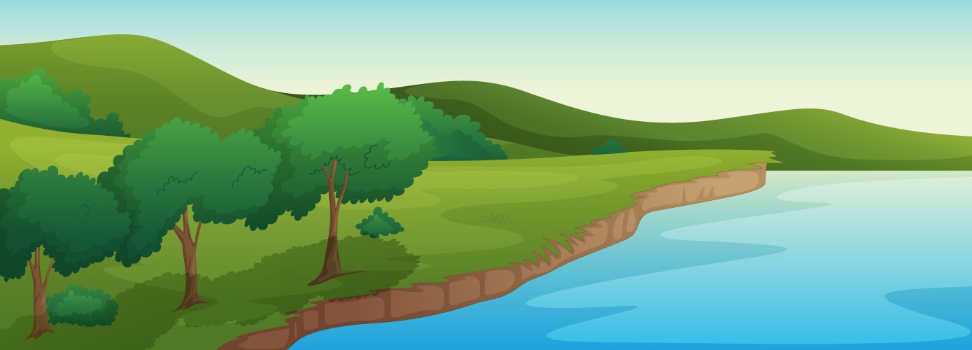 A river Royalty Free Vector Image - VectorStock