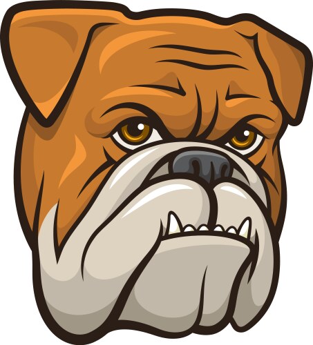 Furious Bulldog Face Royalty Free Vector Image