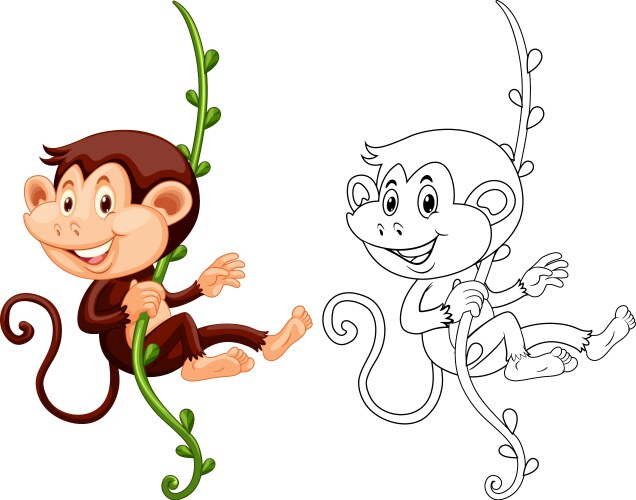 Monkey Outline Vector Images (over 9,200)
