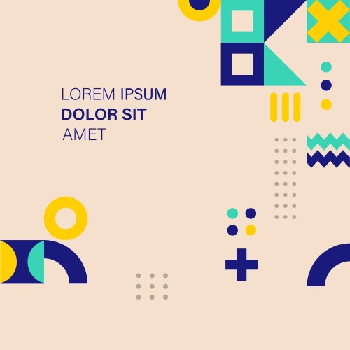 Square minimalist abstract geometric banner Vector Image