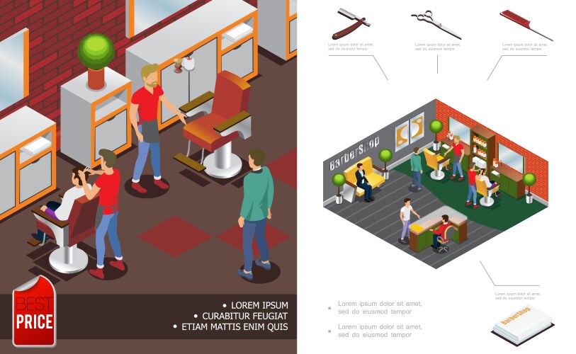 Barber Shop Interior Vector Images (over 1,400)