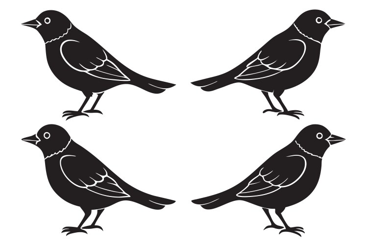 Lark bird silhouette Royalty Free Vector Image