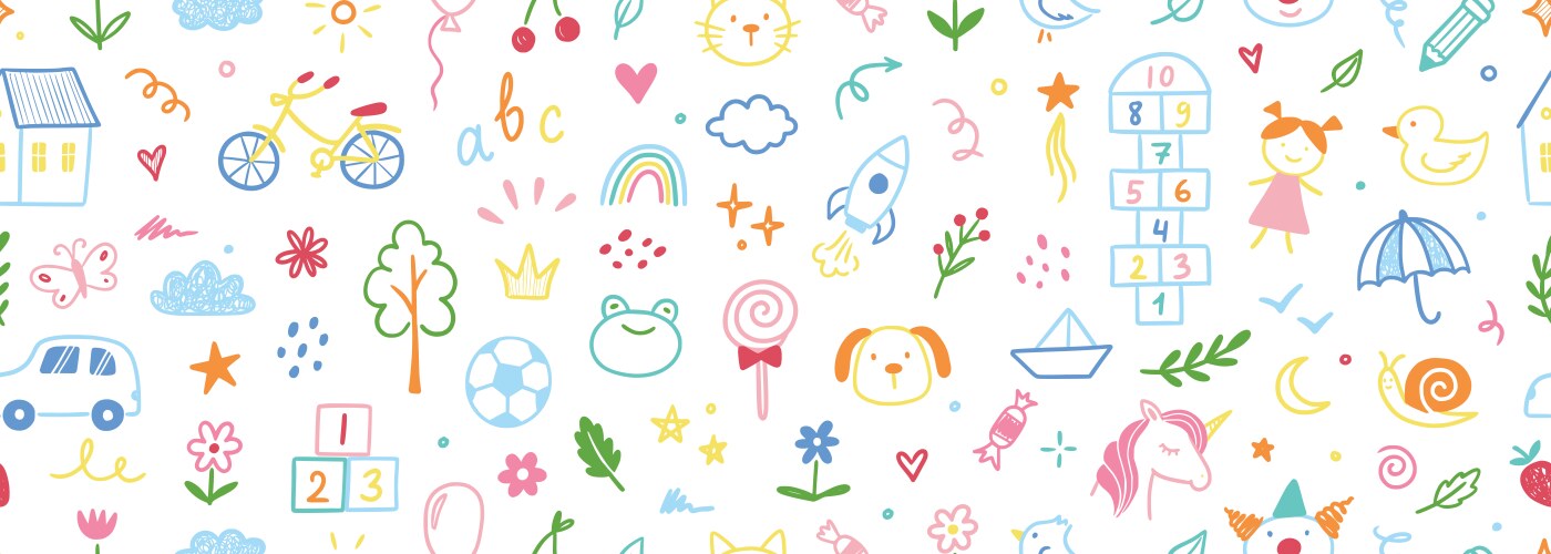 Cute Kids Kindergarten Wallpaper Vector Images (over 1,000)