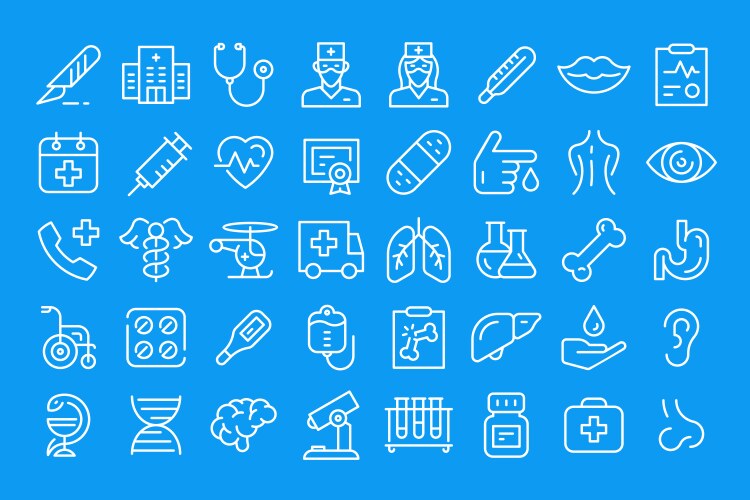 Medical icons set Royalty Free Vector Image - VectorStock