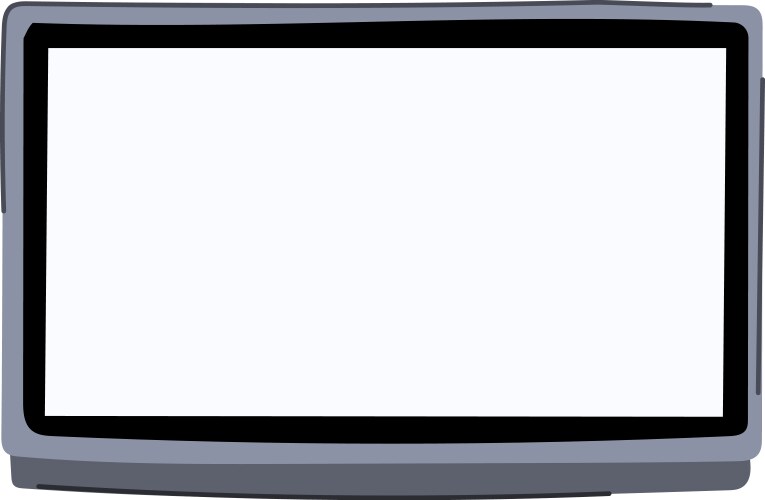 School interactive smartboard cartoon Royalty Free Vector