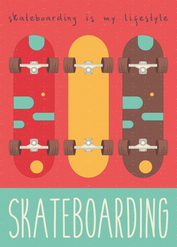 Skate poster Royalty Free Vector Image - VectorStock
