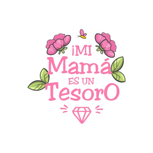 Spanish mother day greeting Royalty Free Vector Image