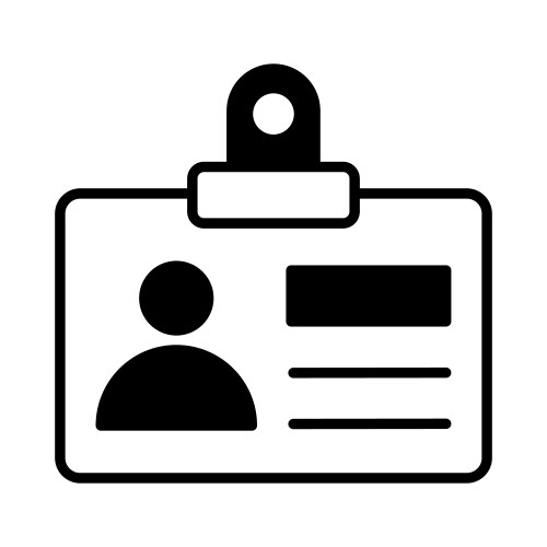 Student id card design entry pass icon in modern Vector Image