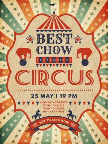 Circus advertising poster Royalty Free Vector Image