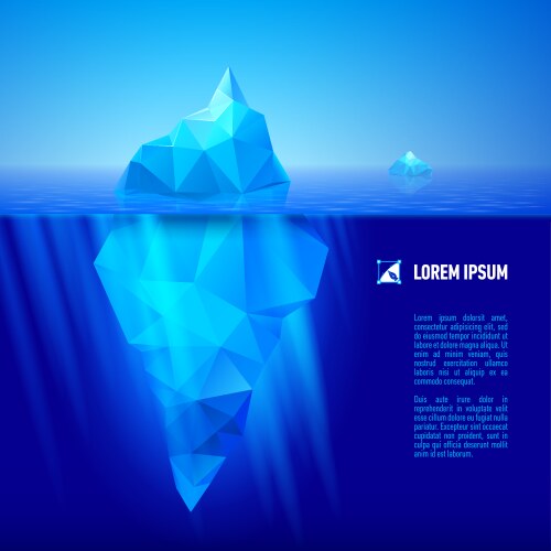 Lonely iceberg Royalty Free Vector Image - VectorStock