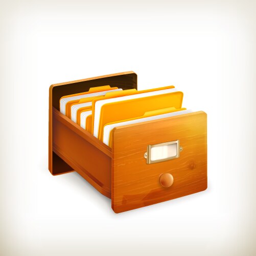Open card catalog Royalty Free Vector Image - VectorStock