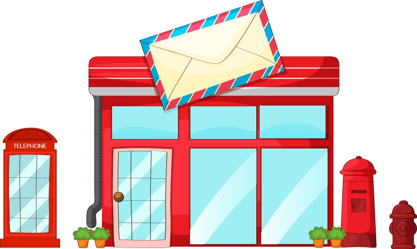 A post office Royalty Free Vector Image - VectorStock
