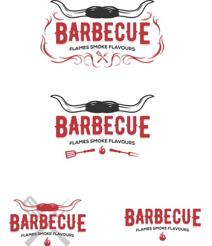 Barbecue and sauces logo Royalty Free Vector Image