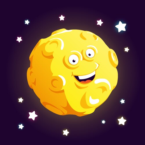 Cartoon Moon Smiling Vector Images (over 10,000)