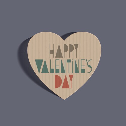 Heart on wooden texture card Royalty Free Vector Image