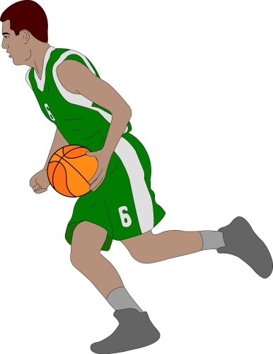 Basketball player shooting free throw Royalty Free Vector
