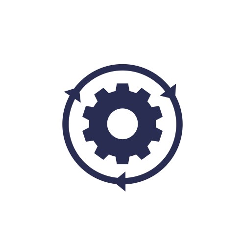 System integration analyst glyph icon Royalty Free Vector