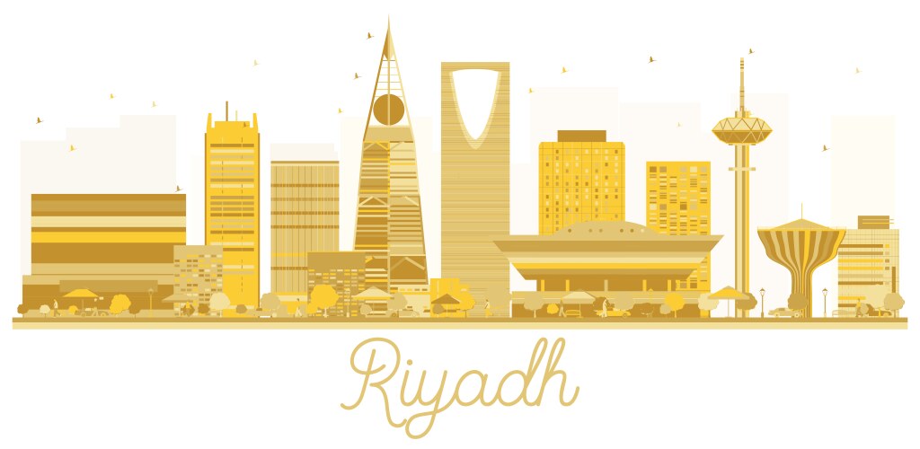 Riyadh linear logo trendy stylish landmarks Vector Image