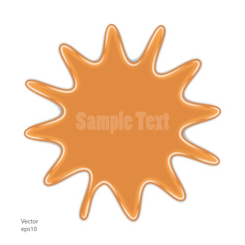 Orange color splash Royalty Free Vector Image - VectorStock