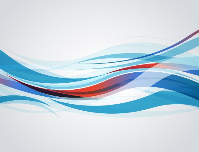 Abstract colorful flowing wave motion background Vector Image