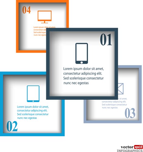 Modern paper infographics in a pie chart for web Vector Image