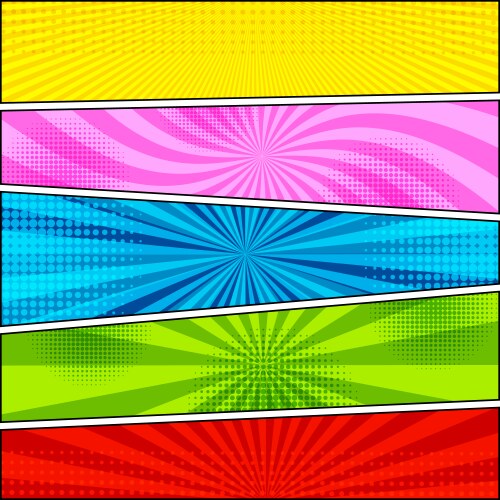 Comic book pages collection Royalty Free Vector Image