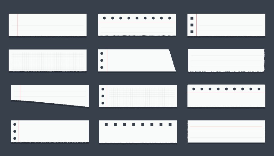 Torn Paper Sheets Royalty Free Vector Image - VectorStock