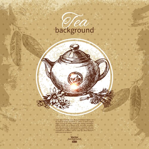Tea vintage background Royalty Free Vector Image