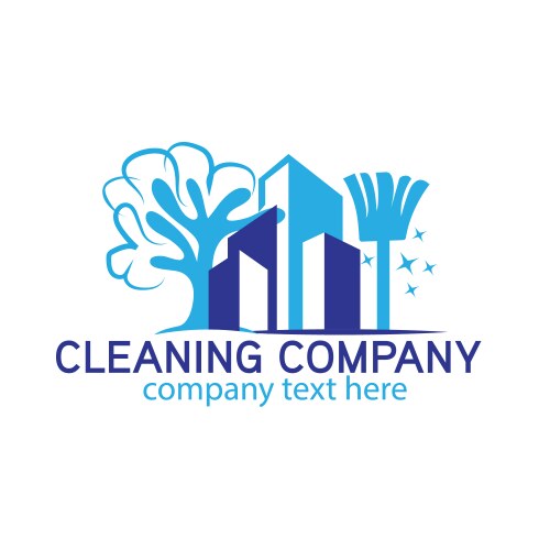 Professional logo for cleaning service Royalty Free Vector