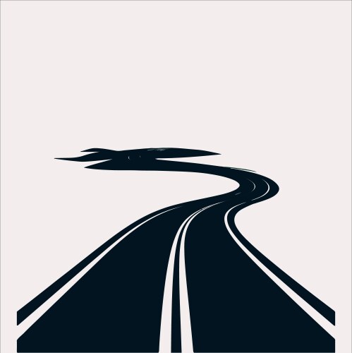 Road silhouette on a white background Royalty Free Vector