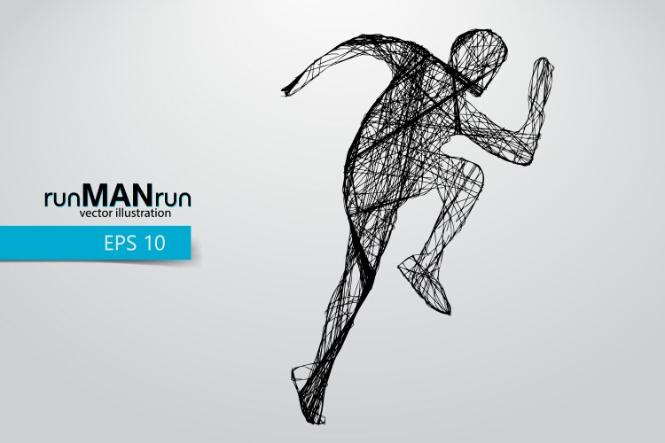 Wireframe walking man Royalty Free Vector Image