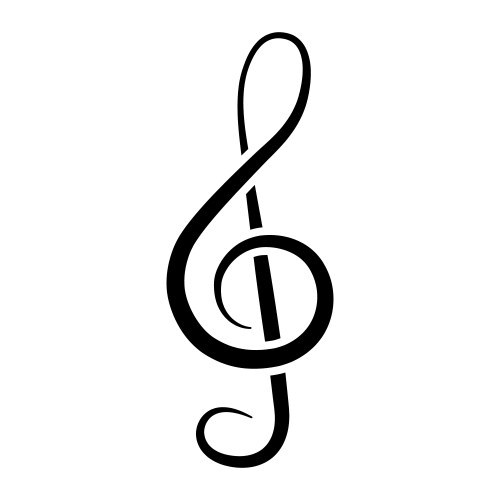 Blue treble clef Royalty Free Vector Image - VectorStock