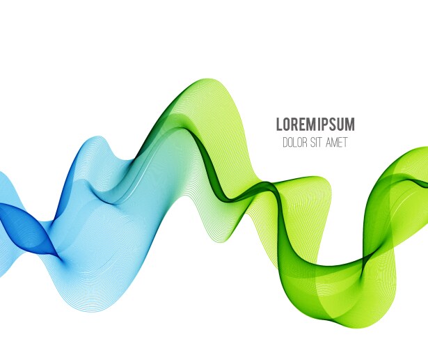 Abstract blue color wave design element Royalty Free Vector