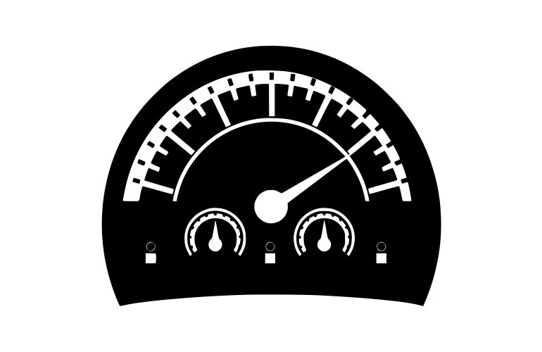 Black dashboard icon isolated on white background Vector Image