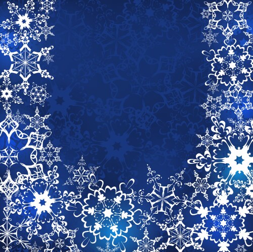 Green winter forest grunge blue background design Vector Image