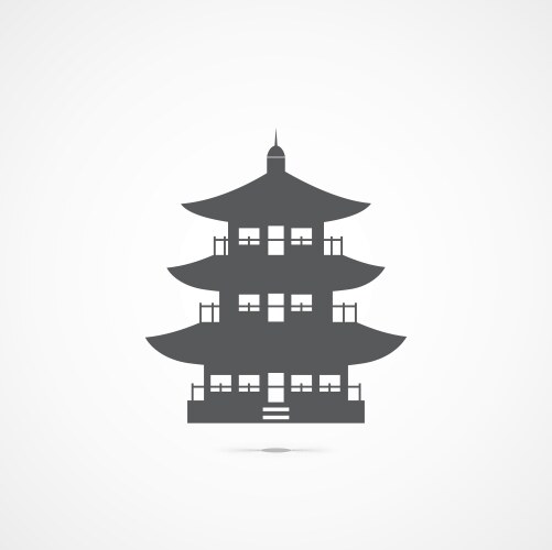 Chinese style temple Royalty Free Vector Image