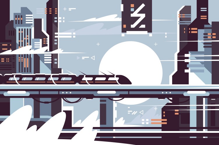 Hyperloop future public transport Royalty Free Vector Image