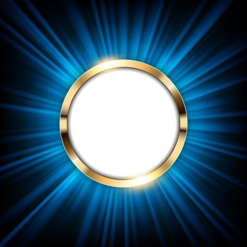 Golden ring with text space surrounded Royalty Free Vector
