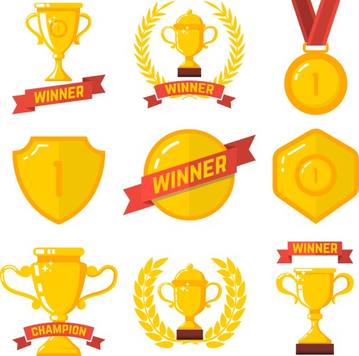 Winner podium colorful cartoon characters Vector Image